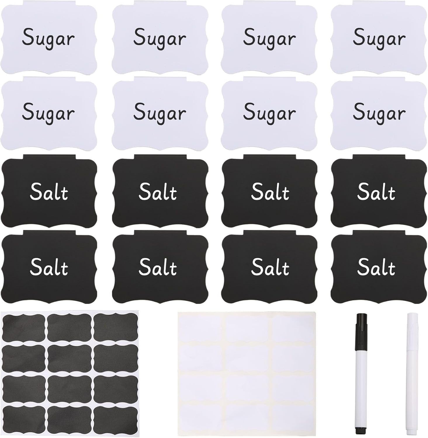 42pcs Erasable PVC Price Tags Set Including 16Pcs Display Chalkboard ...