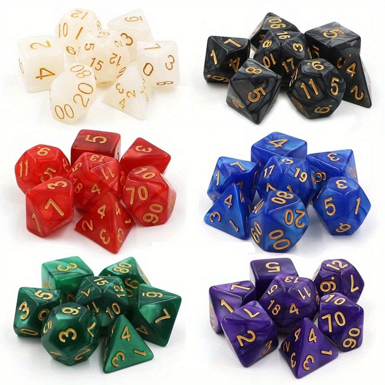 42pcs Multi-Sided Dice Set 6 Colors Polyhedral Dices For TRPG And DND ...