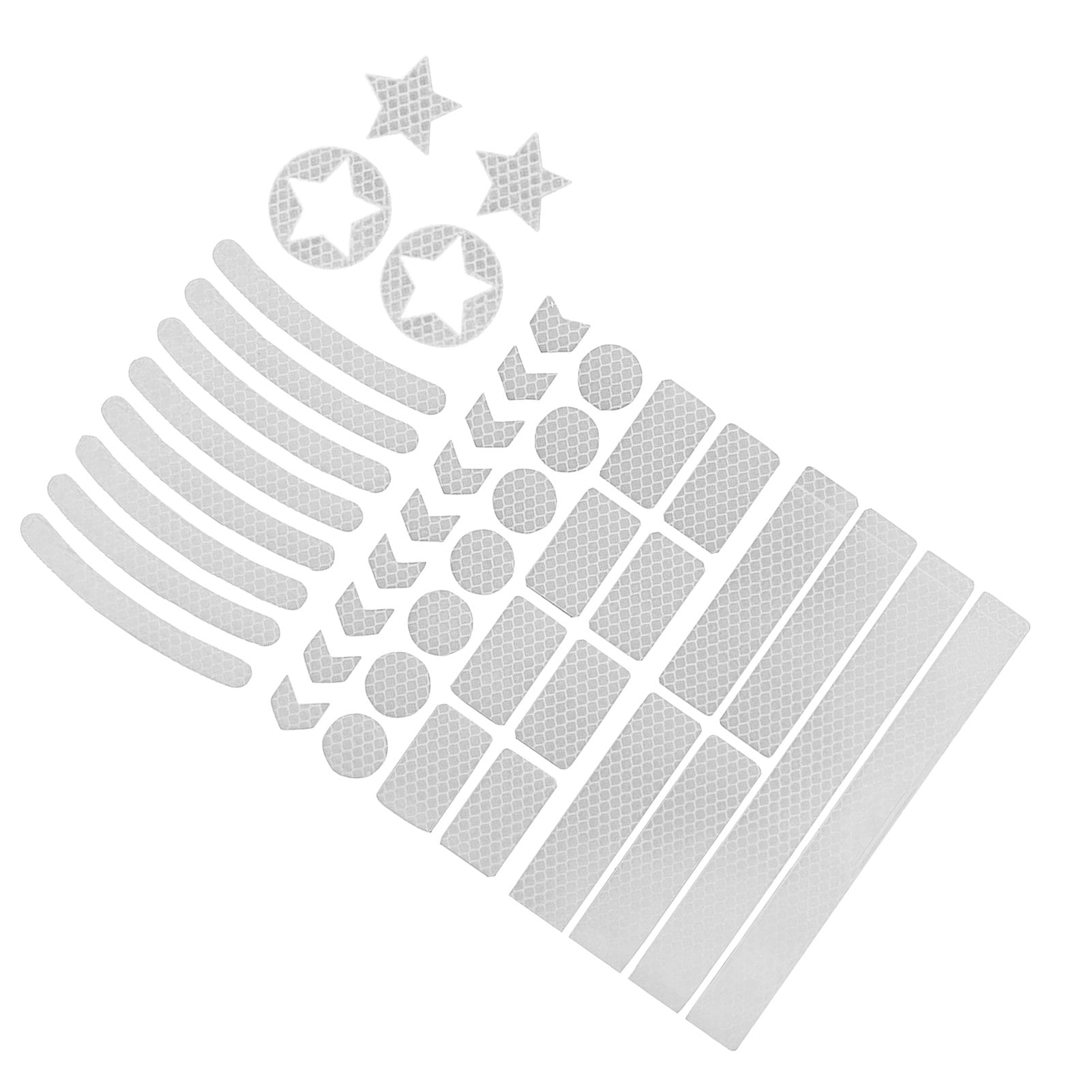 42pcs Reflective Stickers Safety Warning Strips Waterproof Night ...