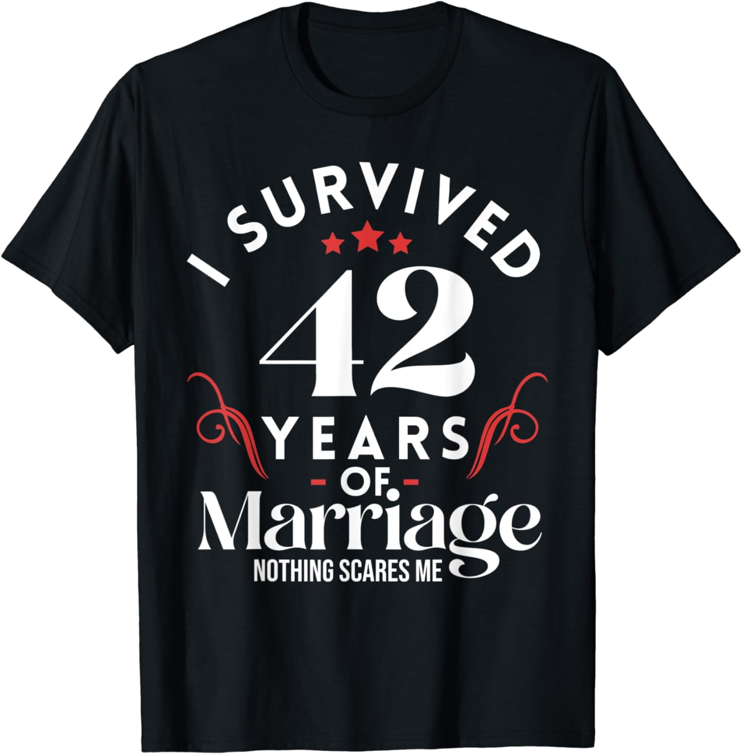 42th Wedding Anniversary 42 Years Of Marriage Couples T-Shirt - Walmart.com
