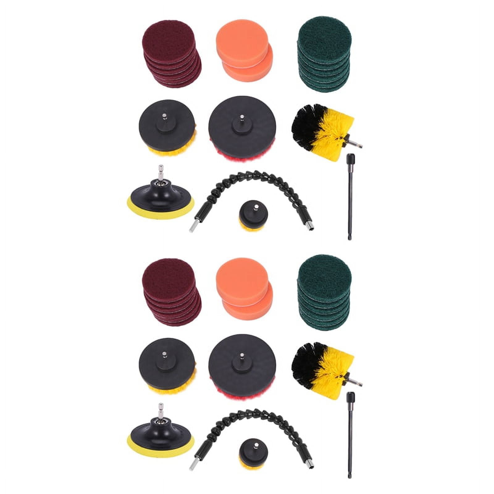 42x Attachments Set Scrub Pads Sponge Power Scrubber Brush with Rotate ...