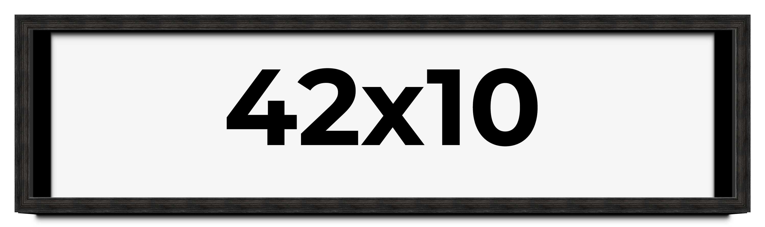 42x10 Shadow Box Black Rustic Barnwood Display Frame | 1.125 Inch Deep ...