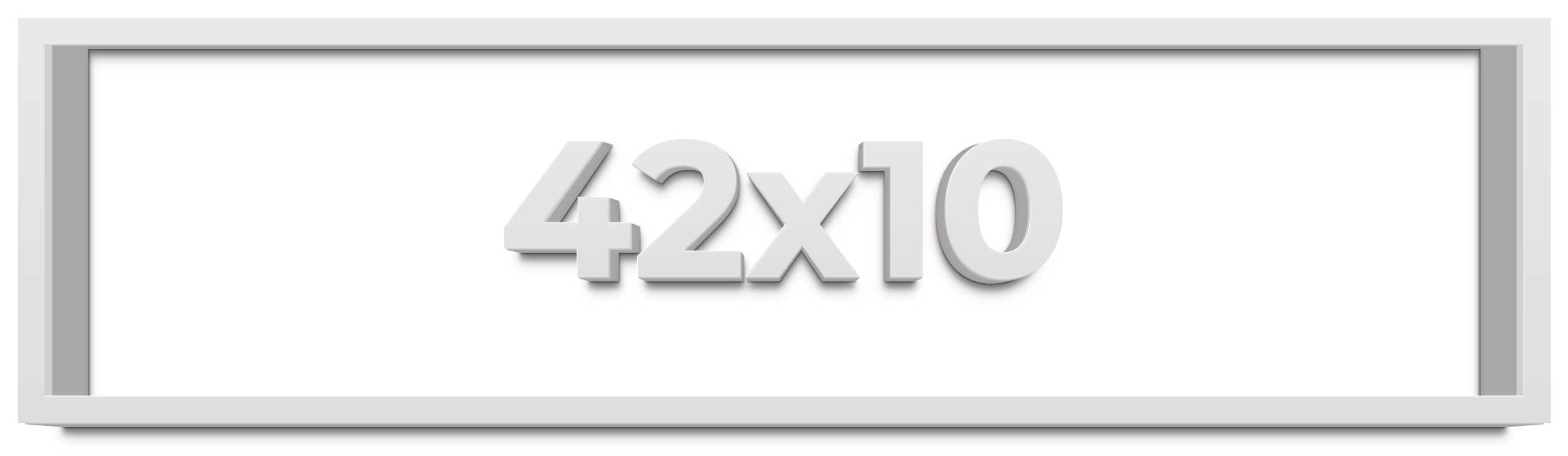 42x10 Shadow Box Frame White | 2 Inches Deep Real Wood Contemporary ...
