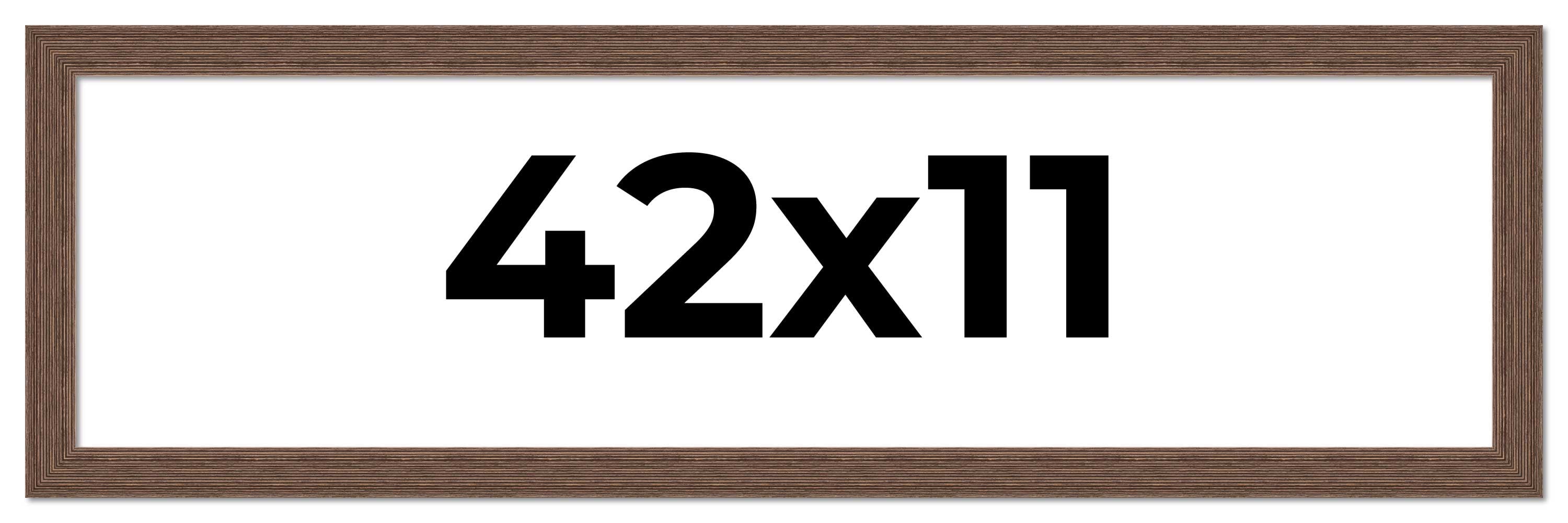 42x11 Frame Brown Distressed Barnwood Picture Frame | Rustic Farmhouse ...