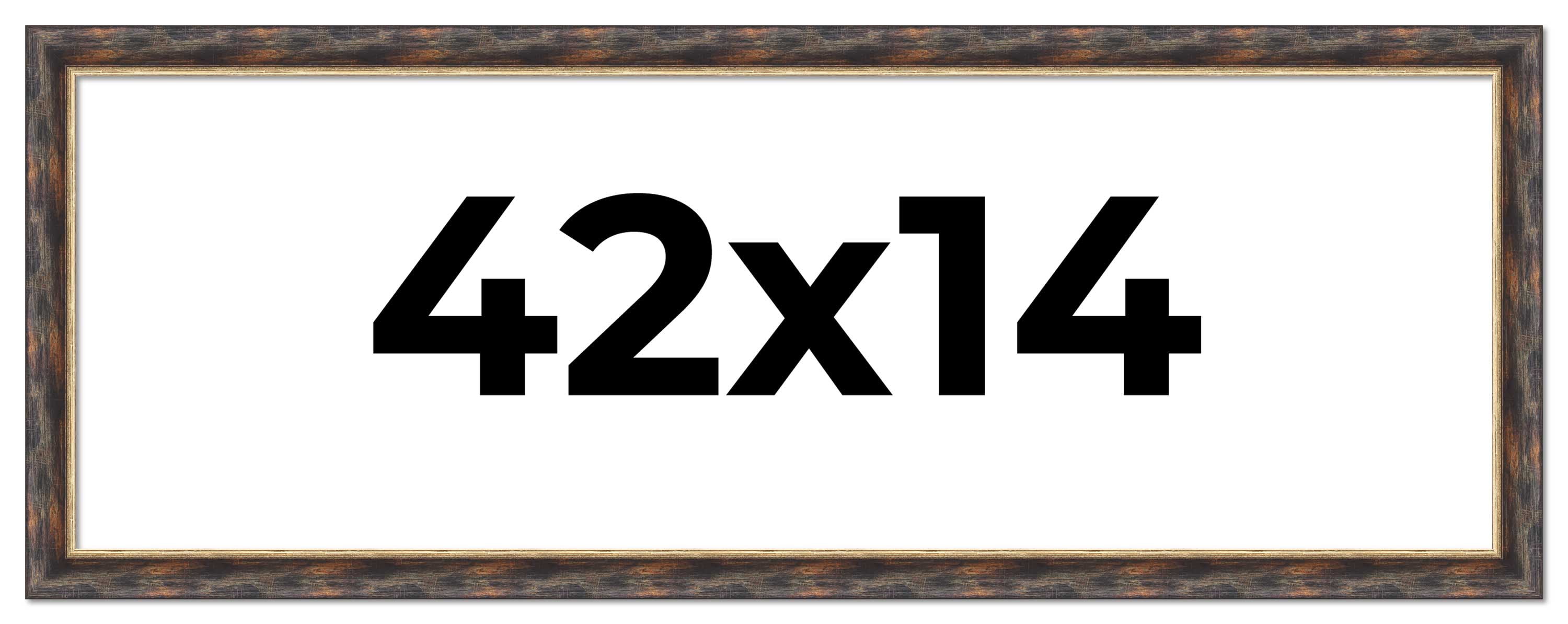 42x14 Frame Gold Real Wood Picture Frame Width 1.5 inches | Interior ...