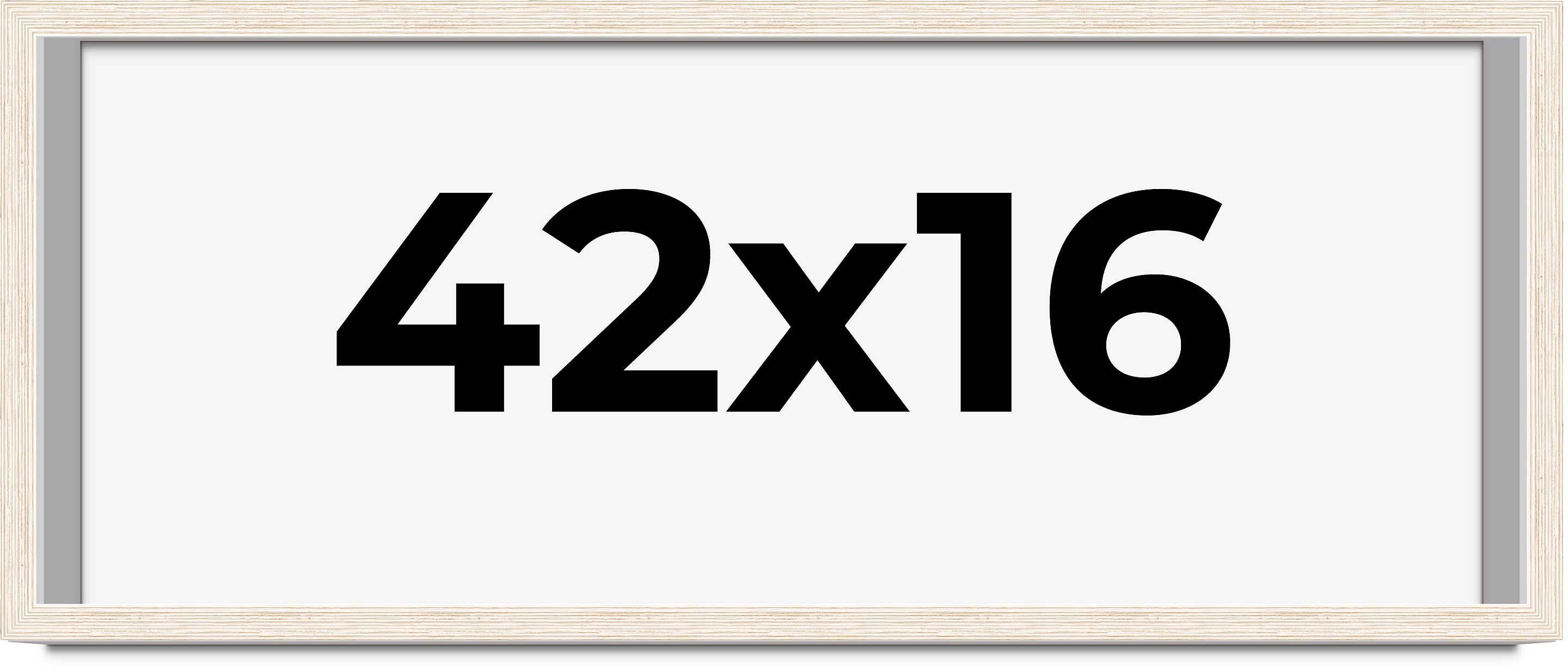 42x16 Shadow Box Frame White | 1.125 Inches Deep Real Wood Rustic ...