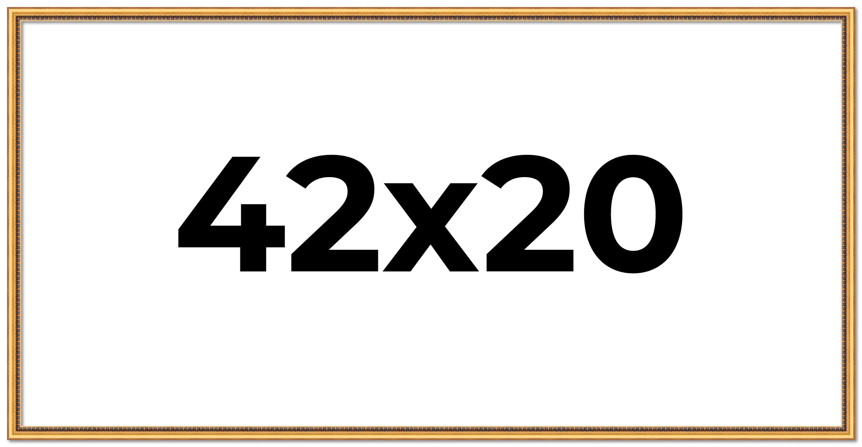 42x20 Frame Beaded Gold Solid Wood Picture Frame | 0.75 Inches Moulding ...