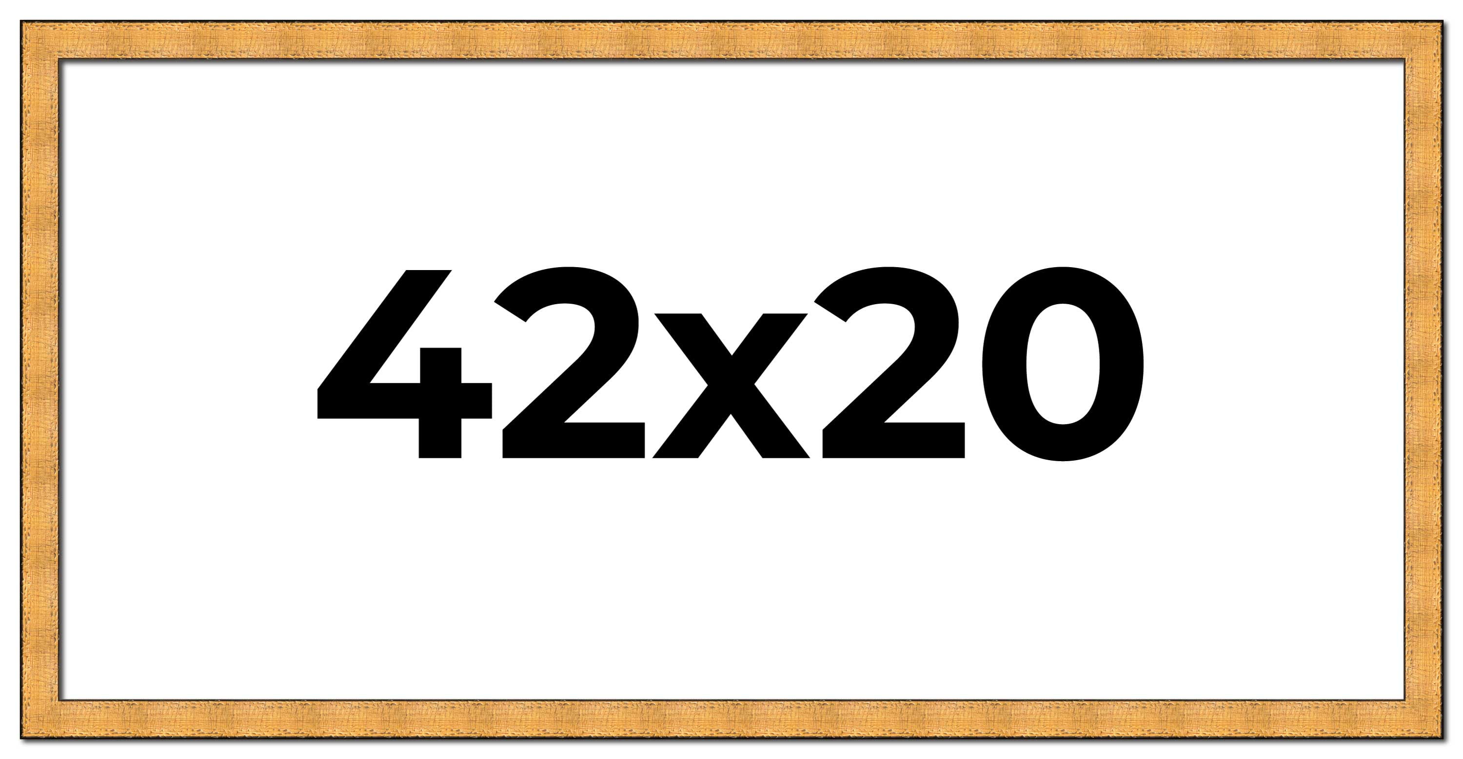 42x20 Frame Gold Rustic Solid Wood Picture Frame | 1.25 Inch Wide ...