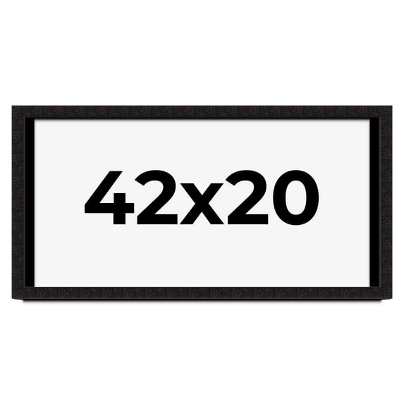 42x20 Shadow Box Black Solid Wood Display Picture Frame | 1 Inch Rabbet ...