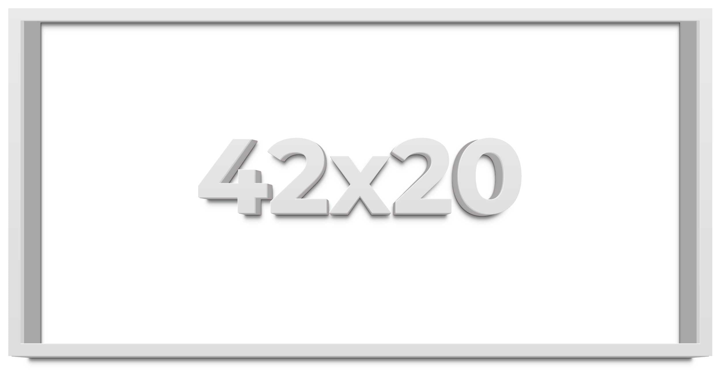 42x20 Shadow Box Frame White | 2 Inches Deep Real Wood Contemporary ...