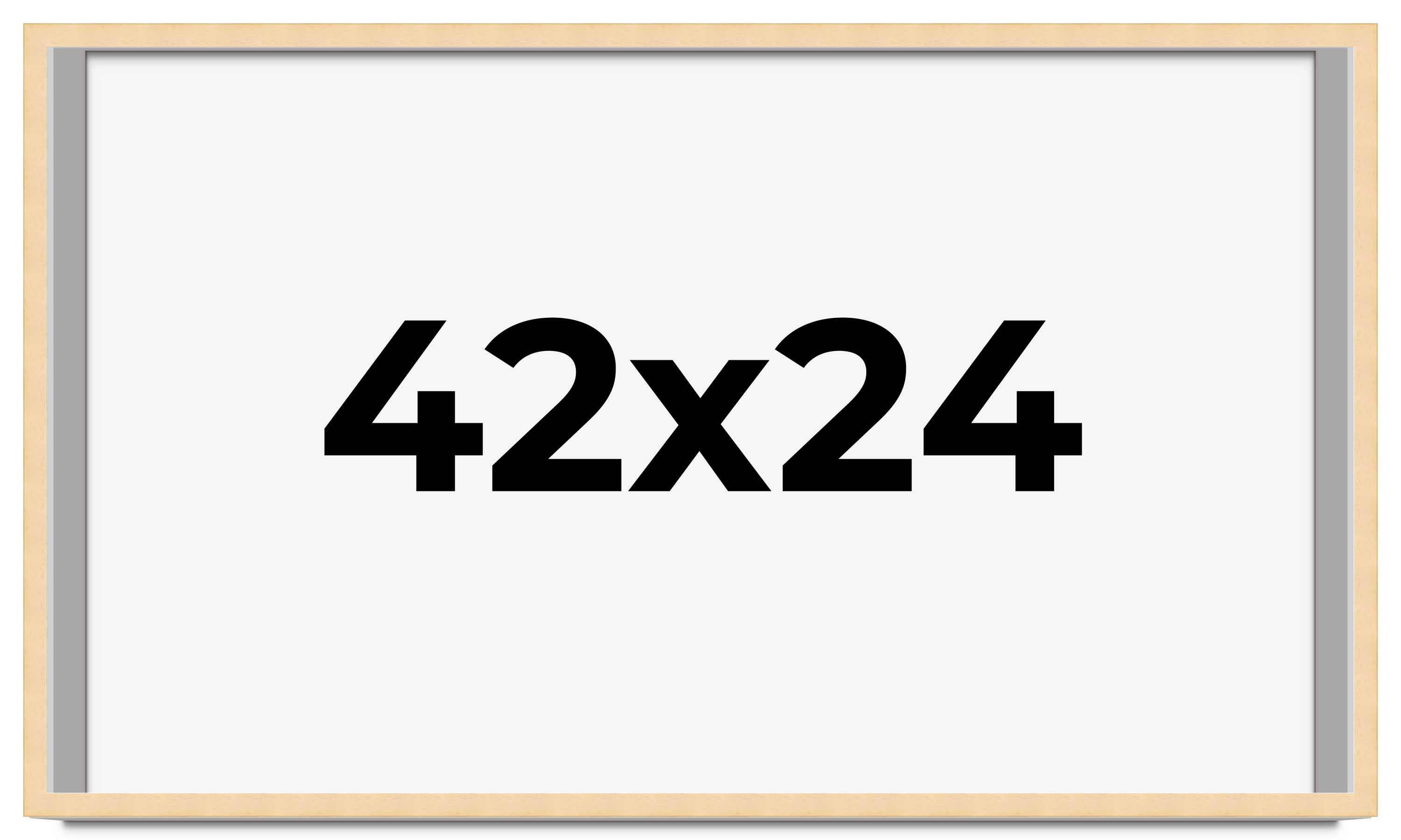 42x24 Frame Natural Wood Picture Frame | 0.75 Inch Moulding Width ...