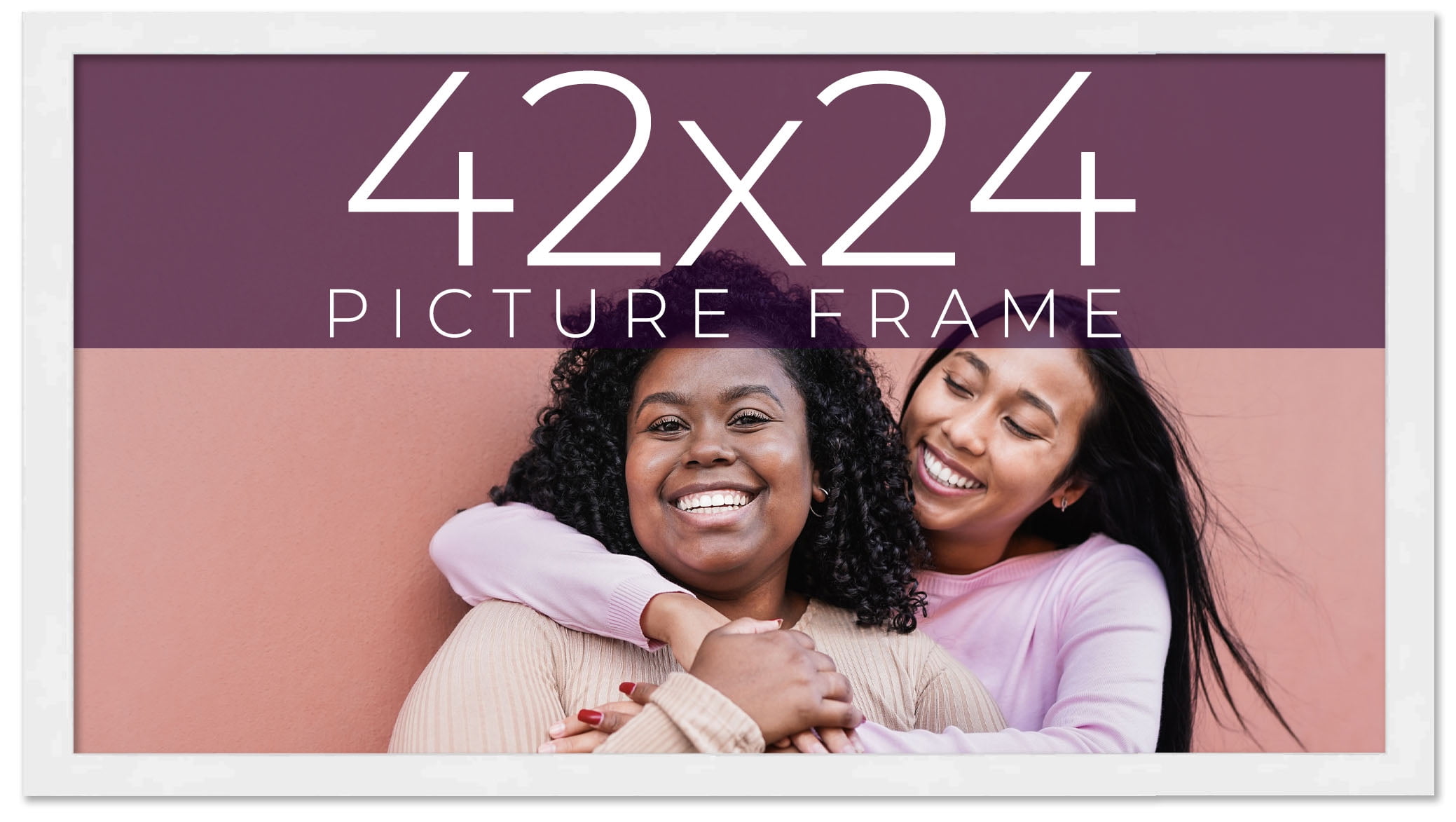 42x24 Frame White Real Wood Picture Frame Width 0.75 inches | Interior ...