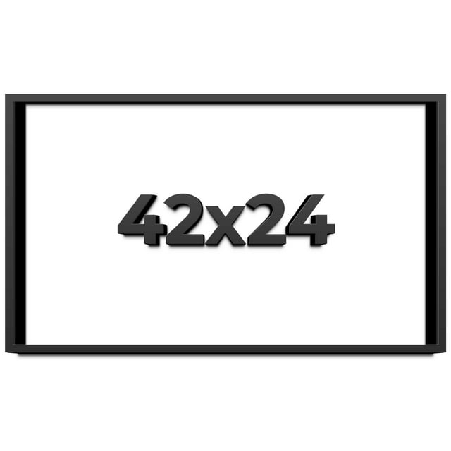 42x24 Shadow Box Frame Black | 1 inches Deep Real Wood Contemporary ...