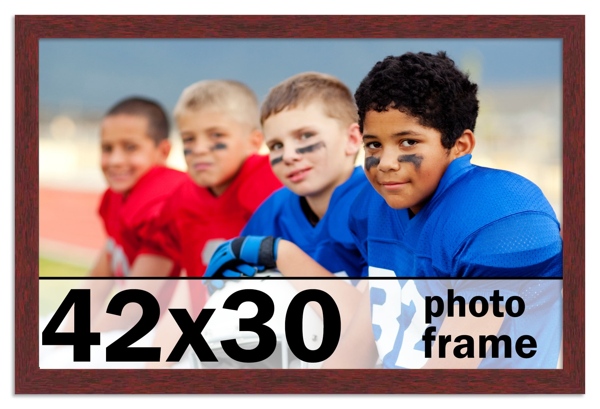 42x30 Frame Brown Mahogany Picture Frame - Solid Wood Frame Kit ...