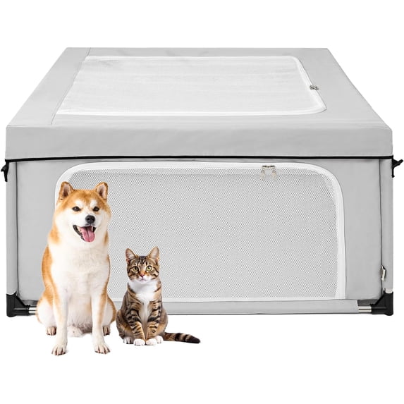 42x42x26 Inches Puppy Playpen with Top Cover for Dogs & Cats Indoor or ...