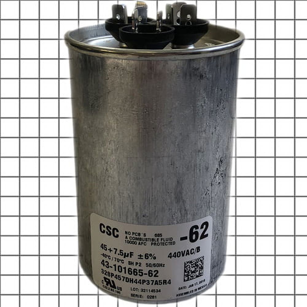43-101665-62 - OEM Rheem Run Capacitor 45 + 7.5 uF 440 volt - Walmart.com