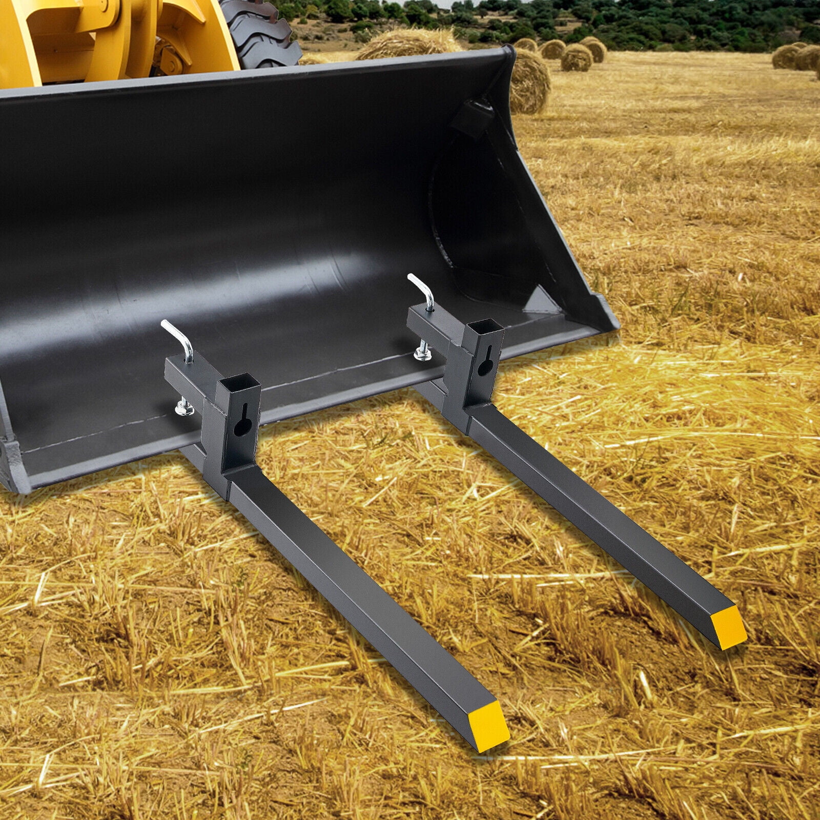 43" 2000lbs Clamp on Pallet Forks Tractor Forks Heavy Duty Bucket Fork ...
