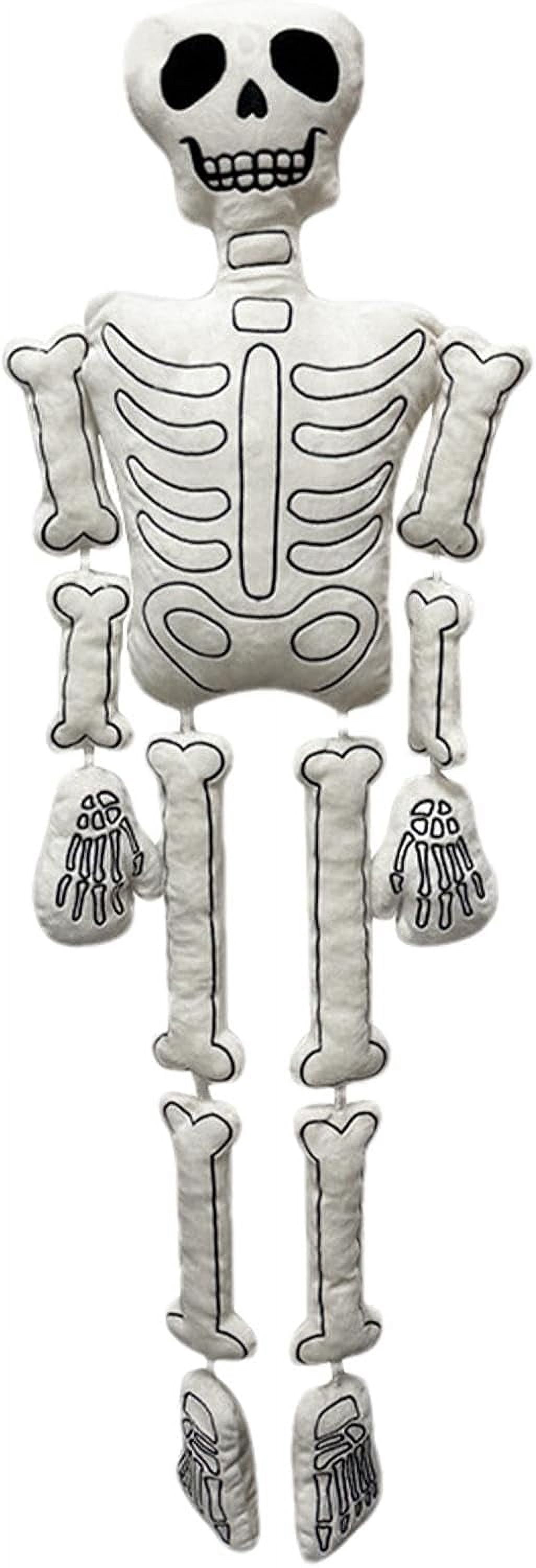 43.3 Inch Halloween Skeleton Plush Skeleton Full Body Skeleton White ...