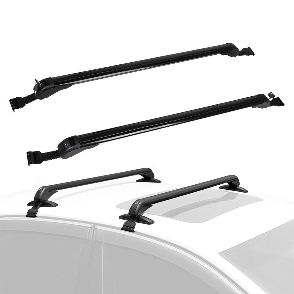 43.3 ' Roof Top Rail Rack Cross Bar Aluminum Luggage Carrier Adjustable ...