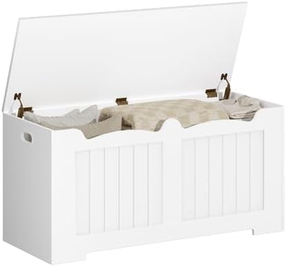 43.3" Storage Chest, Extra Large Storage Trunk with 2 Safety Hinges ...