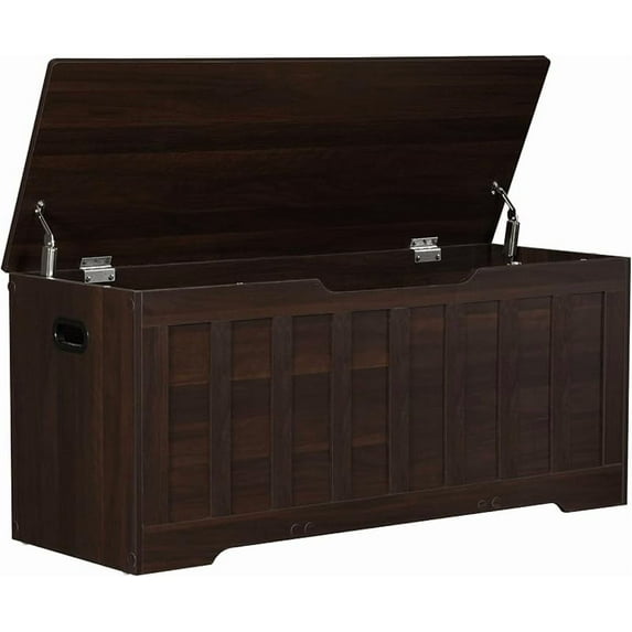 43.3"Storage chest extra large,storage trunk with 2 safety Hinges ...