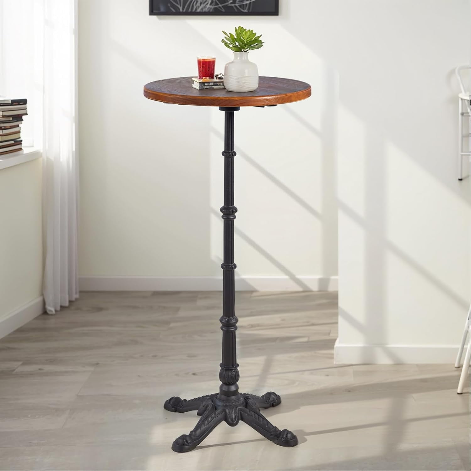 43.3" Tall Roman Column Table, Bar Height Standing Cocktail Bistro Pub ...