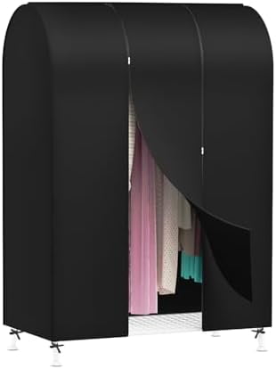 43" Garment Rack Cover Dustproof Breathable Clothes Rack Cover Large ...