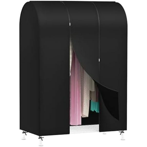 43" Garment Rack Cover Dustproof Breathable Clothes Rack Cover Large ...