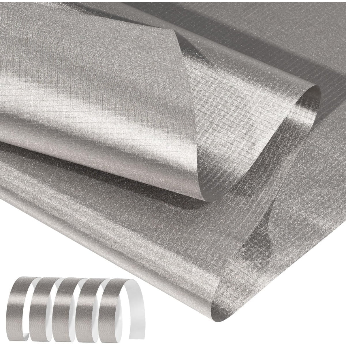 QZS 43.3x78.7In Radiation Blockers Fabric,Reusable Silver Fabric Wit ...