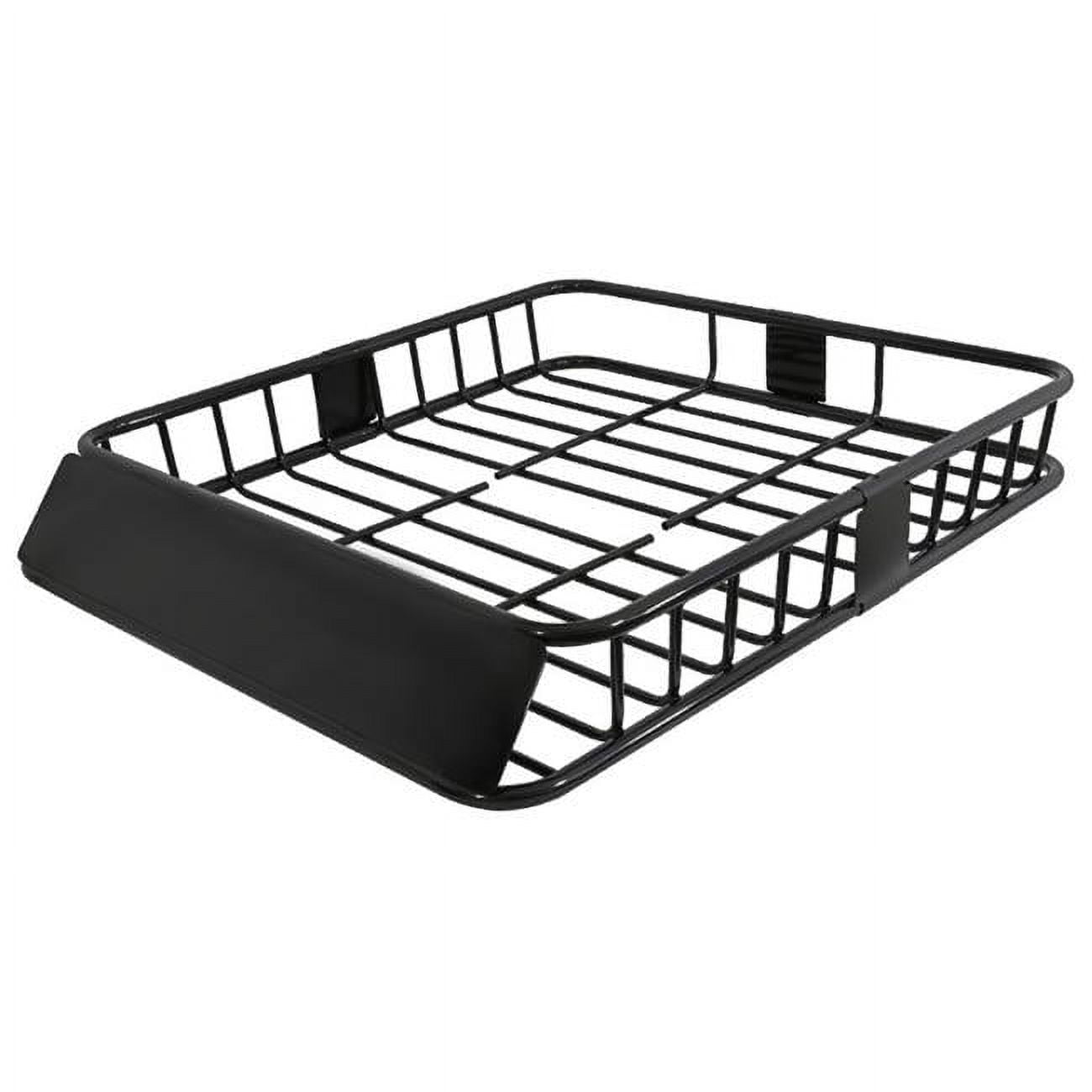 43 - 64 in. Cargo Extendable Basket Universal Roof Rack - Black ...
