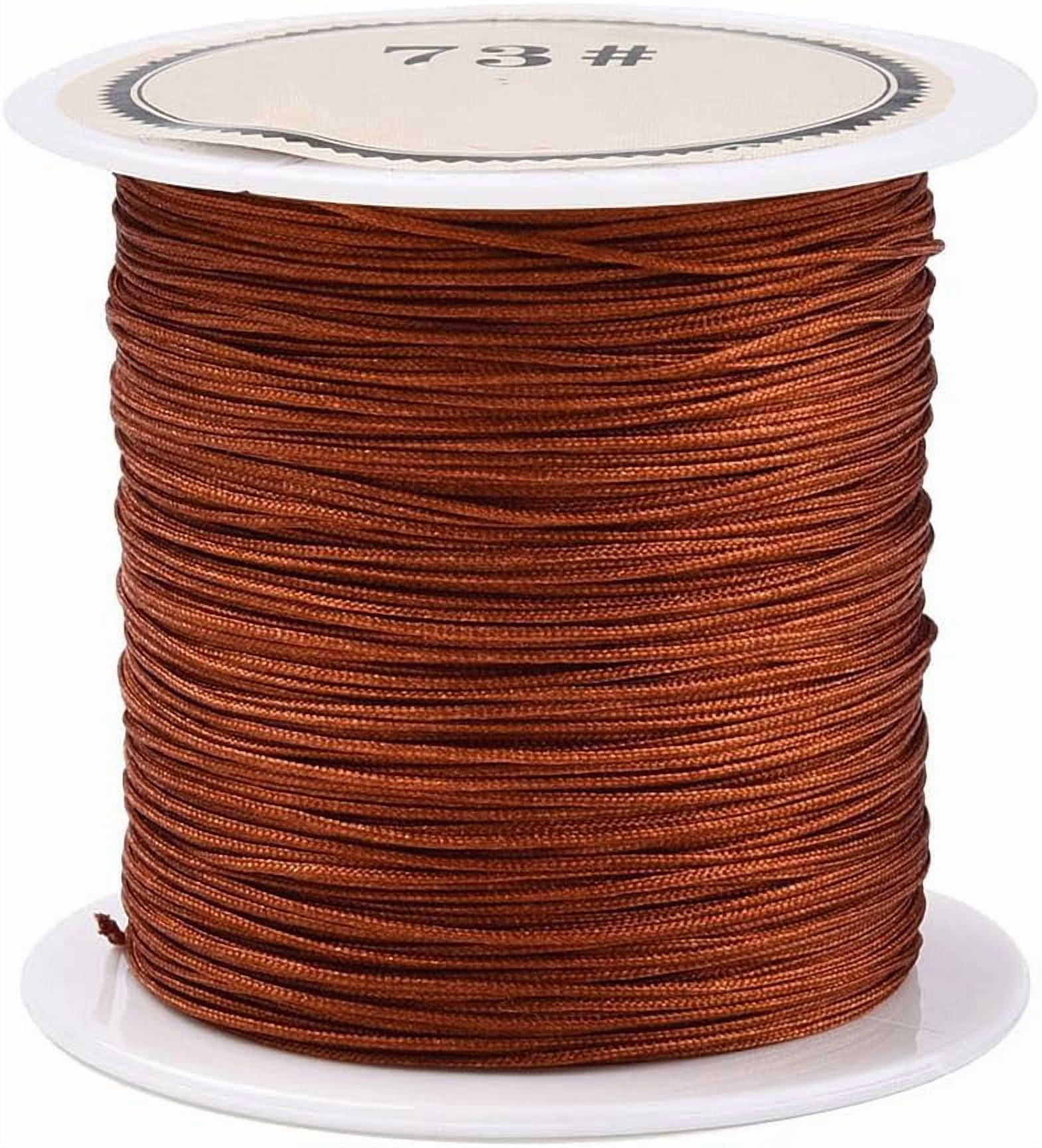 43.7 Yards Nylon Chinese Knot Cord 0.6mm Chocolate Jewelry String Nylon ...