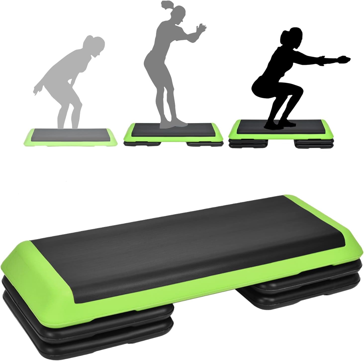 43” Adjustable Aerobic Step Platform for Exercise,Height 4” 6” 8 ...