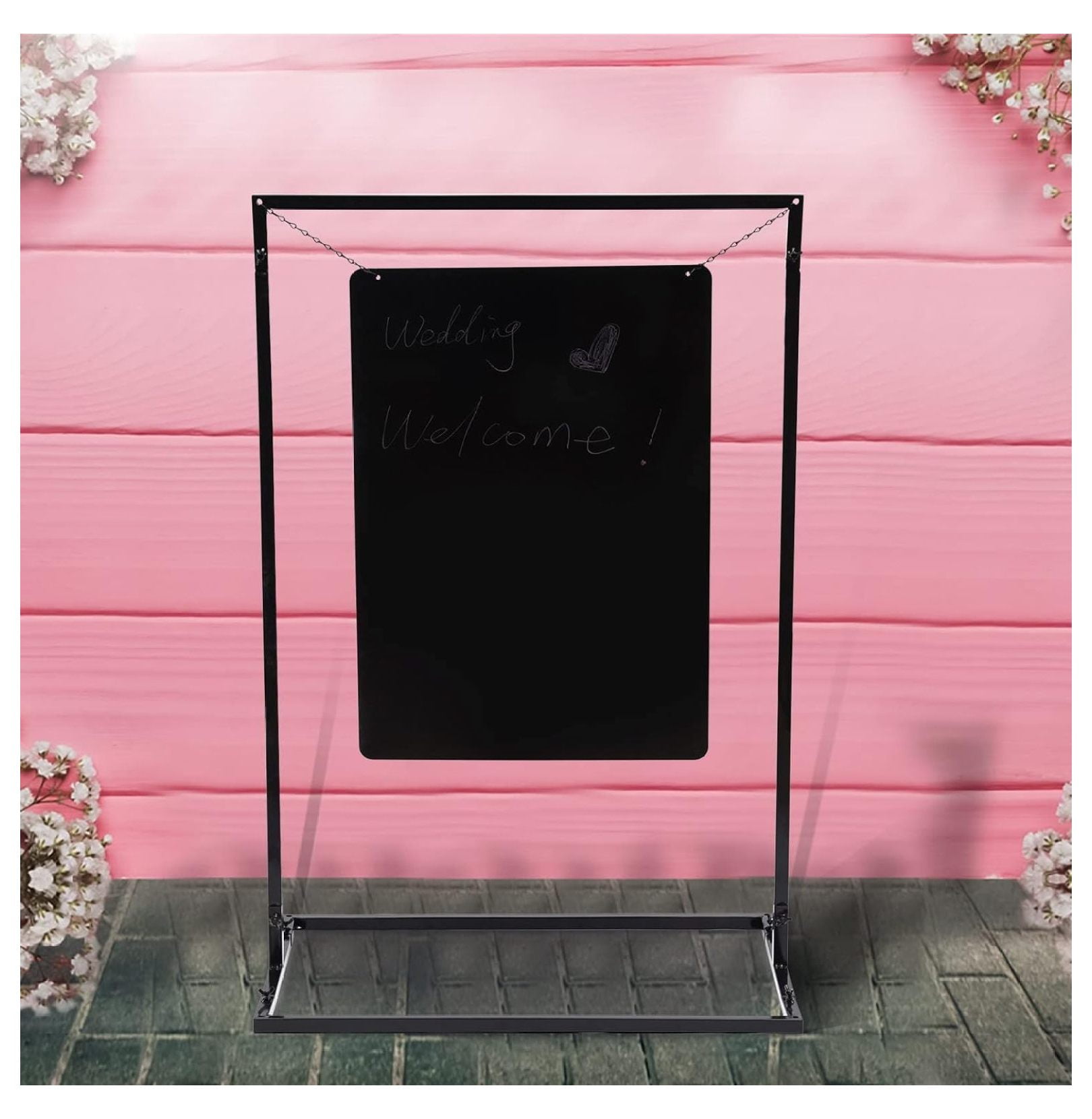 43" Arch Wedding Welcome Sign Backdrop Stand with Bases for Ceremony ...