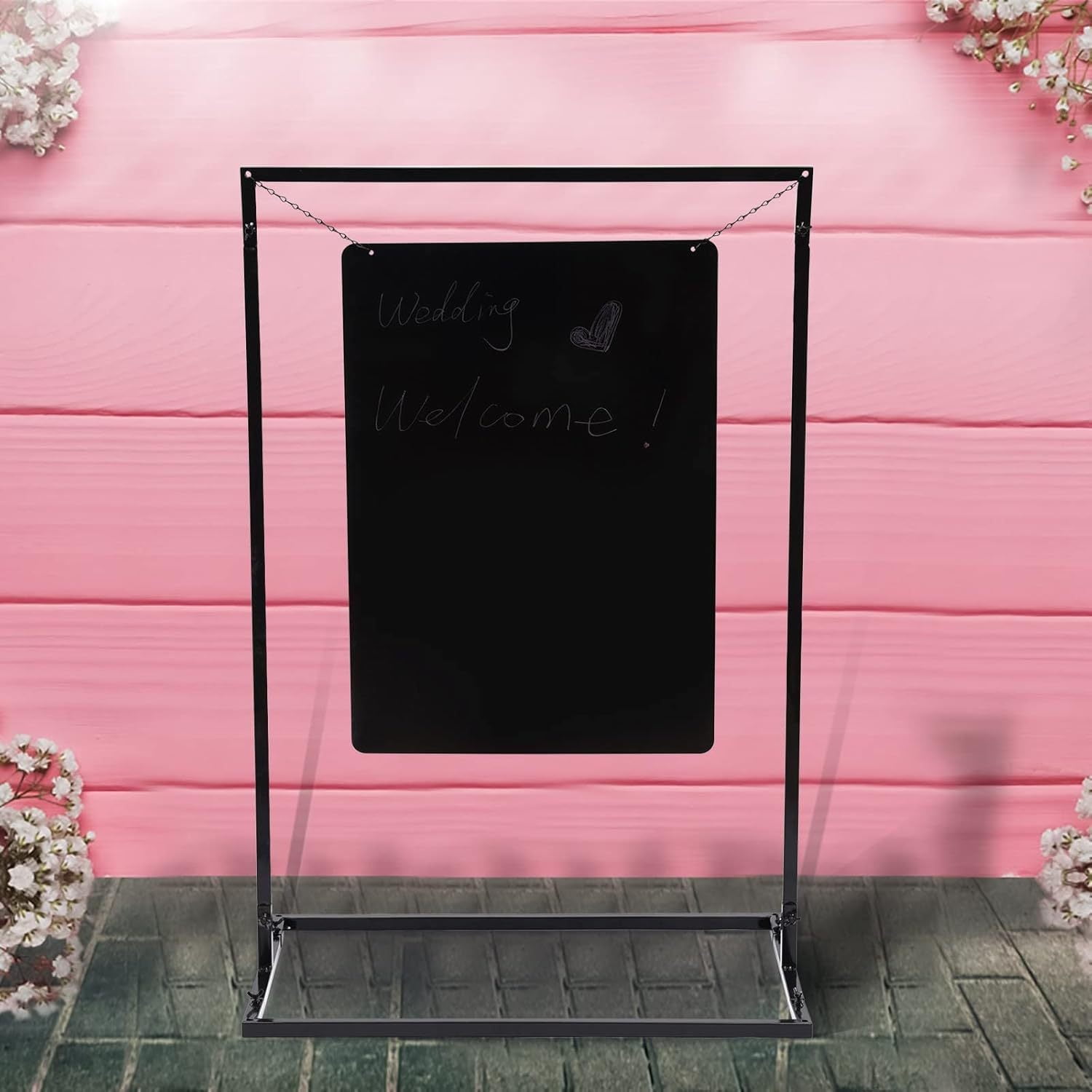 43" Arch Wedding Welcome Sign Backdrop Stand with Bases for Ceremony ...