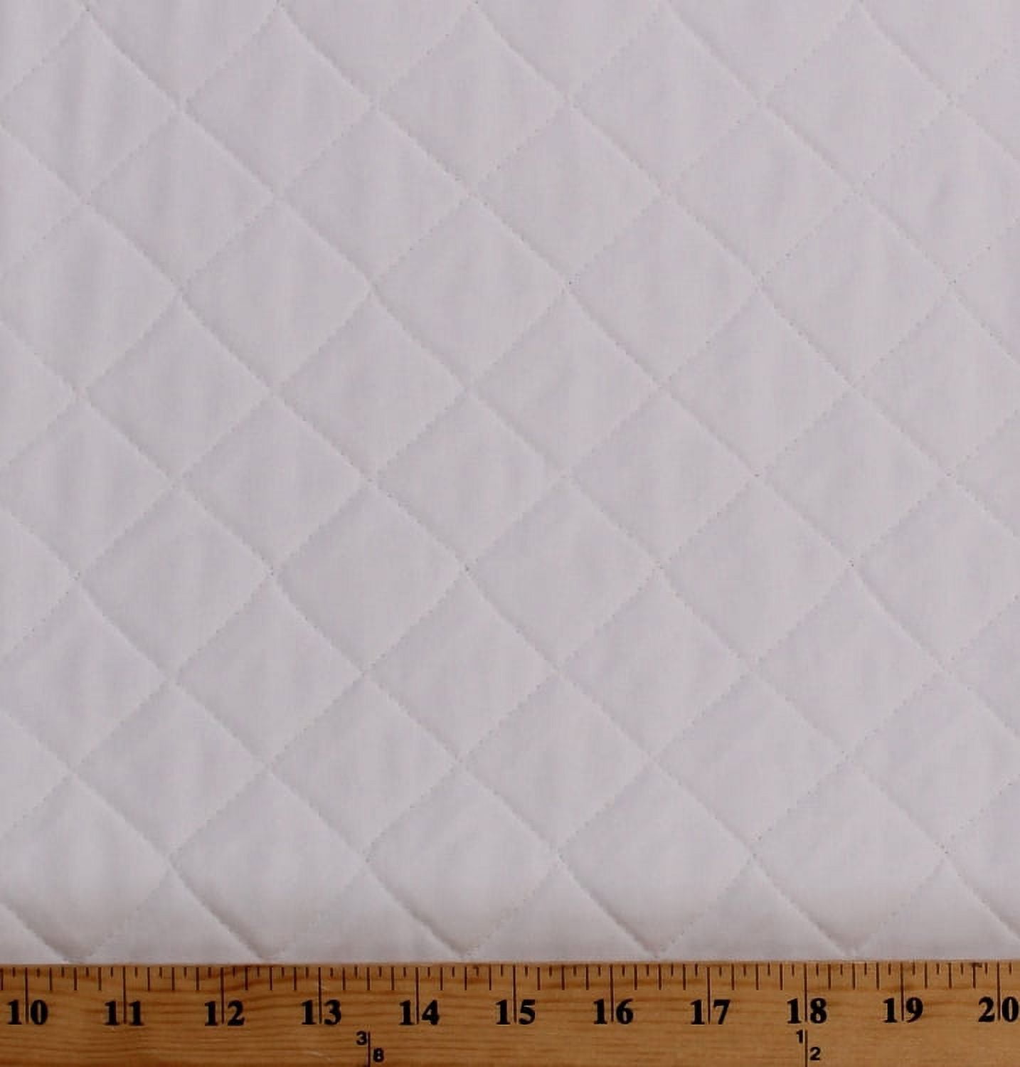 43" Double Face Quilted White Poly Cotton Fabric by the Yard (216-000 ...