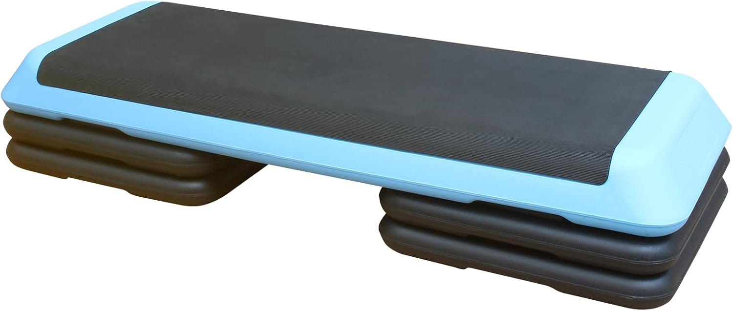 43'' Exercise Aerobic Step Platform, Adjustable Height 4-6-8in Exercise ...