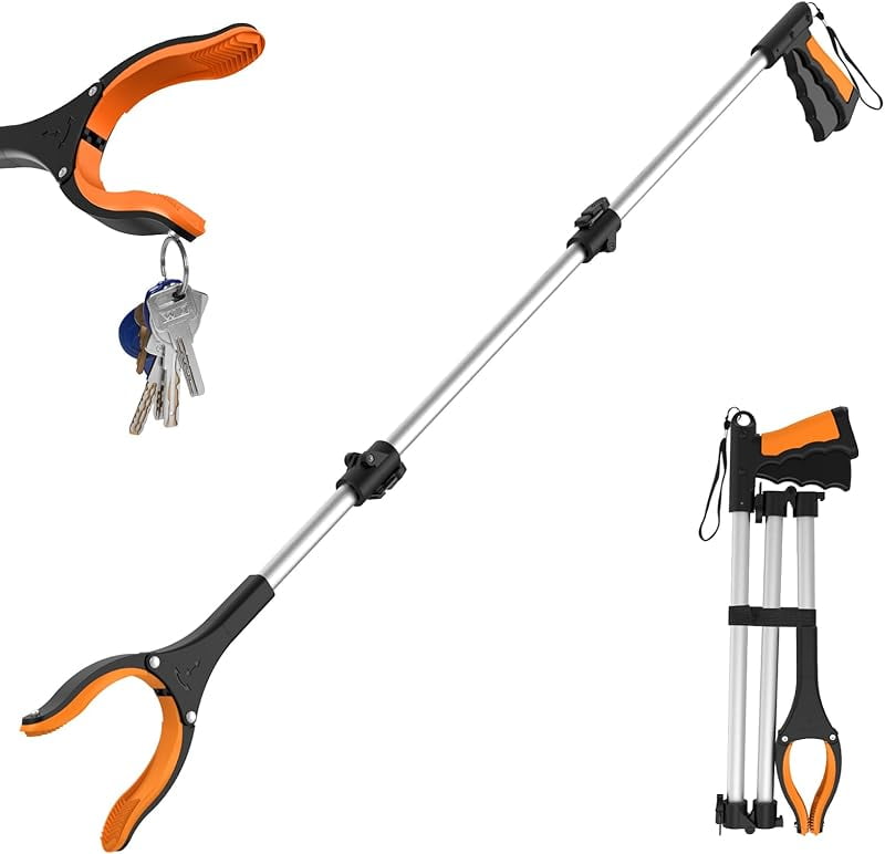 43" Extra Long Grabber Tool, Foldable Grabbers for Elderly Grab It ...