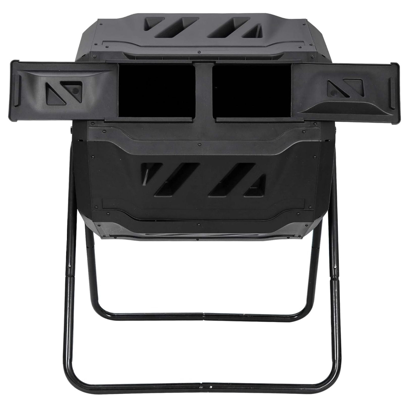 43 Gallon Large Compost Bin Dual Chambers Composting Rotating Waste Bin ...