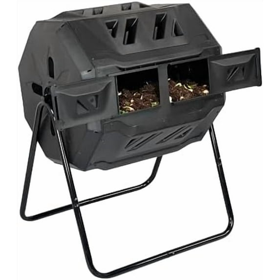 43-Gallon Outdoor Compost Tumbler Bin – BPA-Free Rotating Compost Bin ...