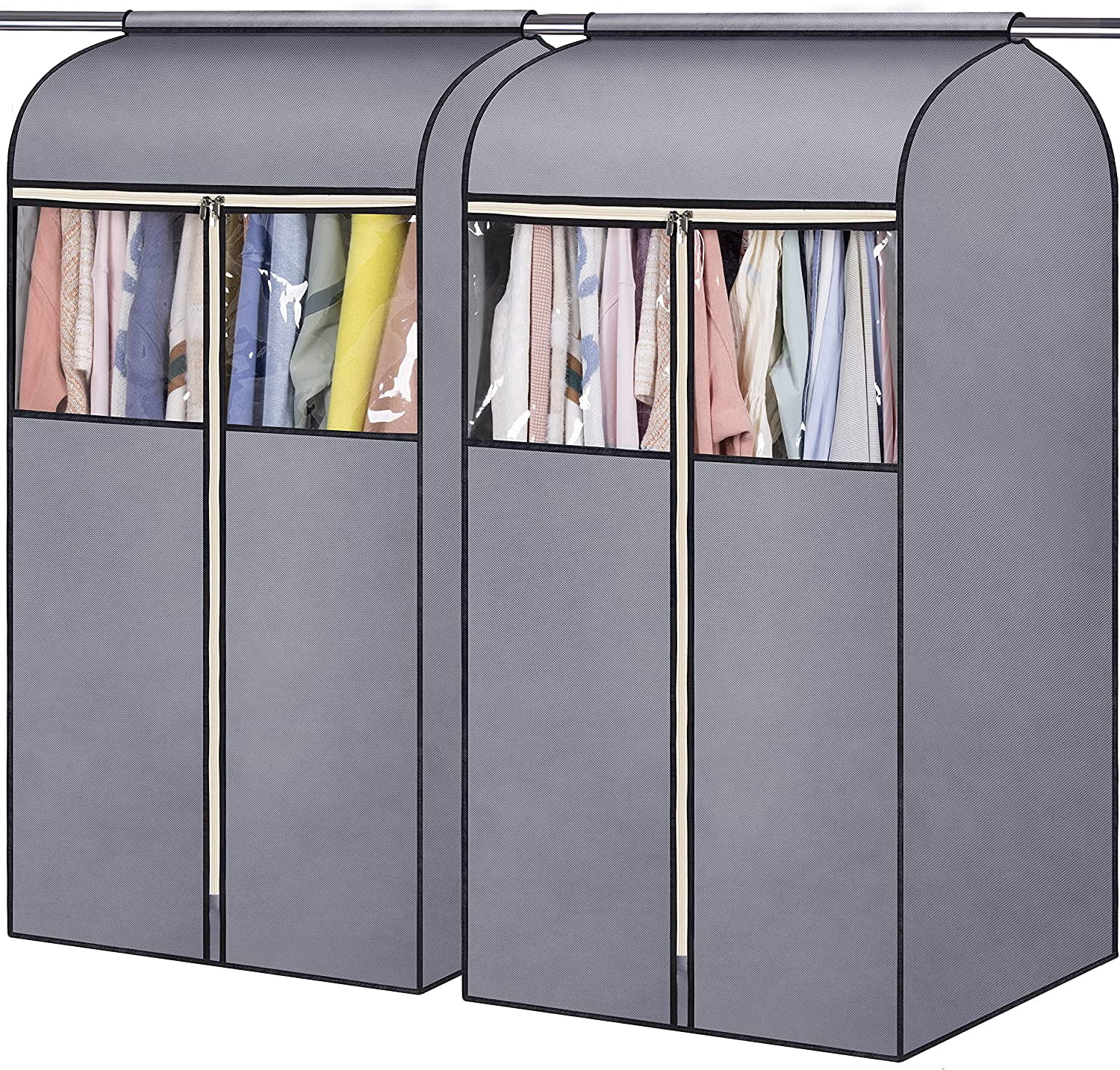 43'' Garment Bags for Closet Storage with Zippers Completely Closed ...