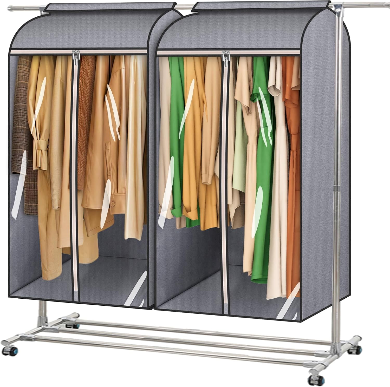 43" Hanging Garment Bags for Hanging Clothes Fully Enclosed Coat Bags ...