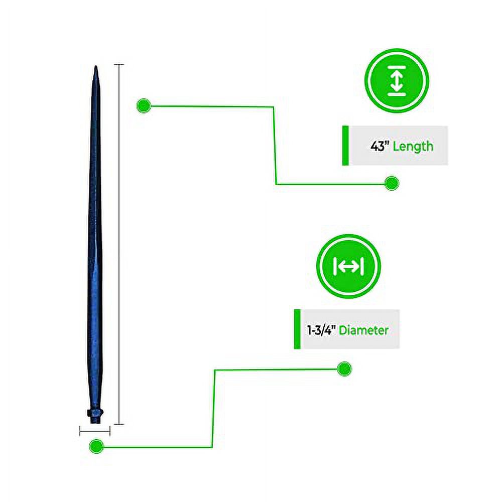 43" Hay Bale Spear 3000 LBs Capacity, C-2 Bale Spike Square Tapered ...