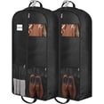 43" Heavy Duty Garment Bags for Travel 6.5" Gusseted Suit Closet ...