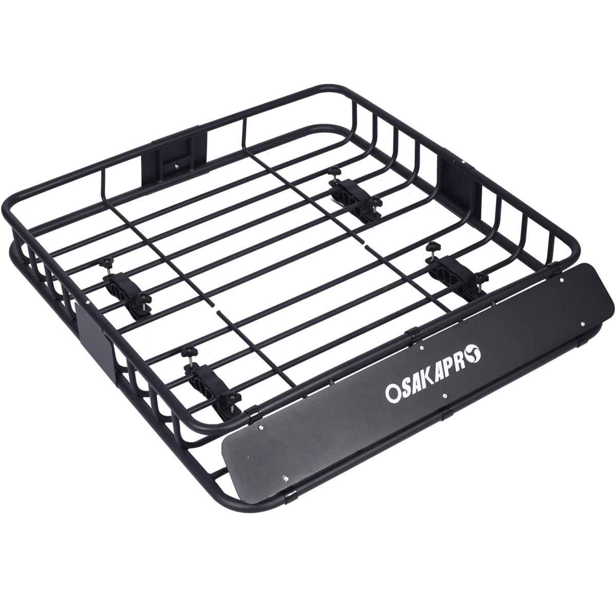 43 Inch Black Steel Universal Roof Rack Cargo Basket, Heavy Duty Top ...