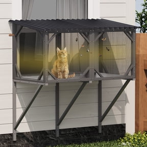 GDLF Cat Window Box,Window Catio Fits Double Hung Windows 24" to 42.5 ...