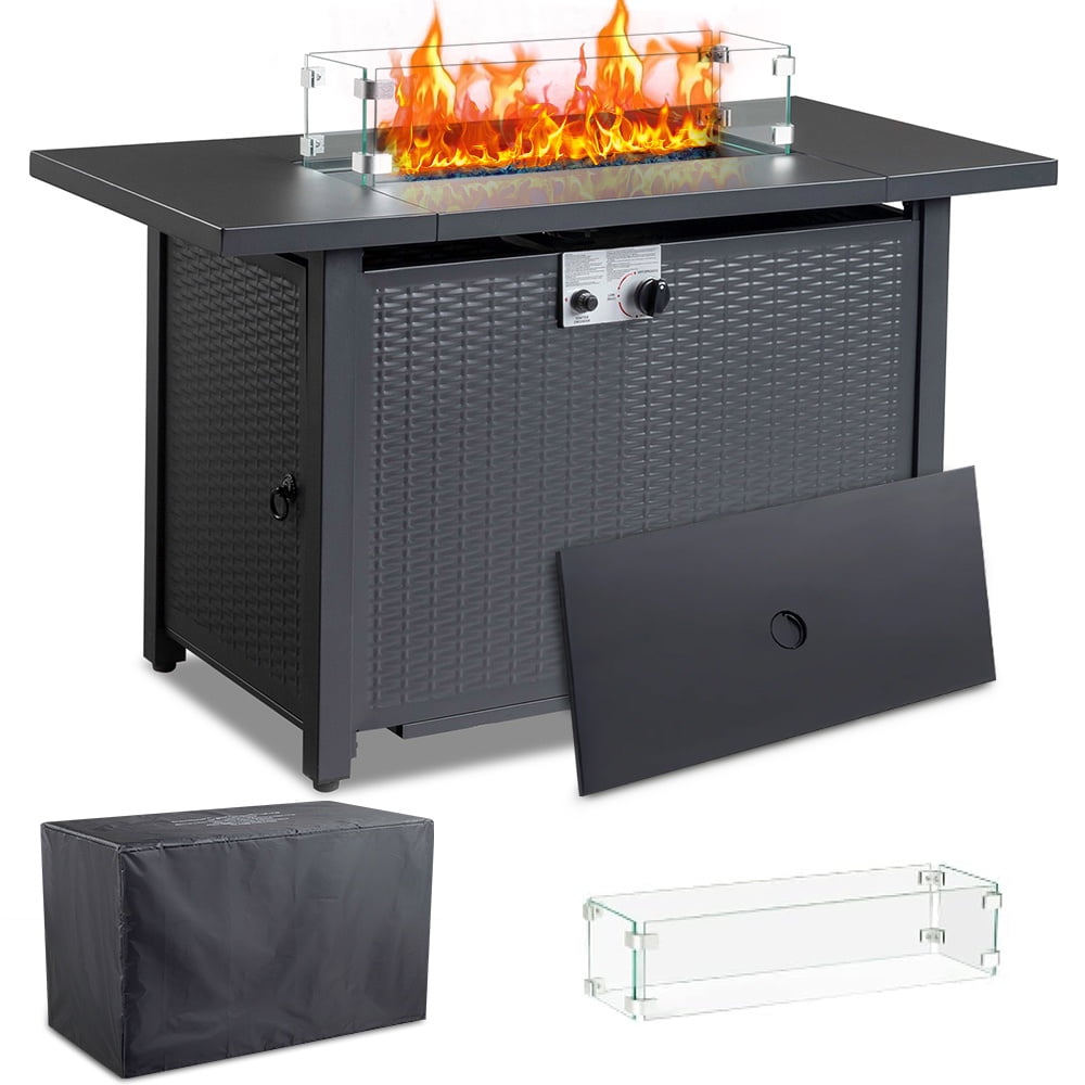 43-Inch Fire Table，50000 BTU Gas Fire Pit - Walmart.com