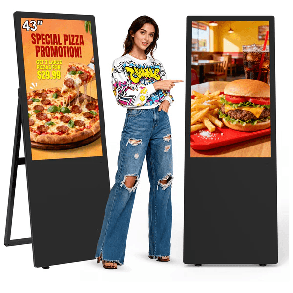 43 Inch Floor Standing Digital Signage, 700nits High Brightness ...