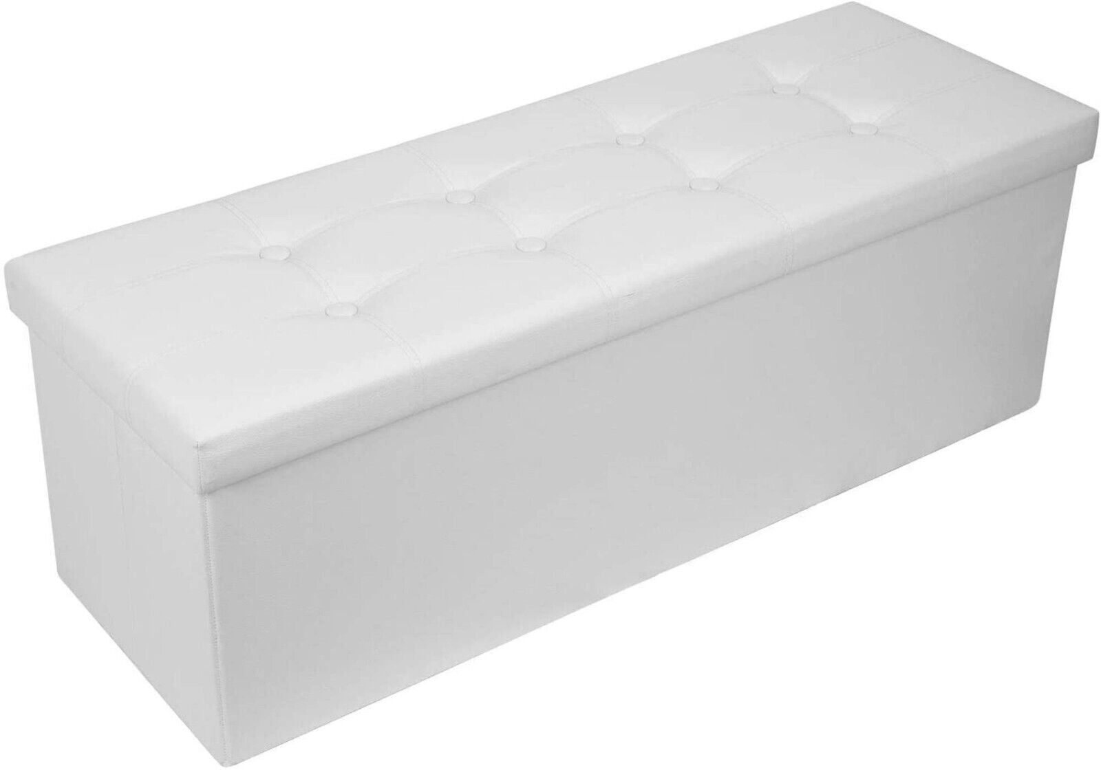 43 Inch Folding Storage Ottoman Bench, 125L Hold up 700lbs Ottoman with ...