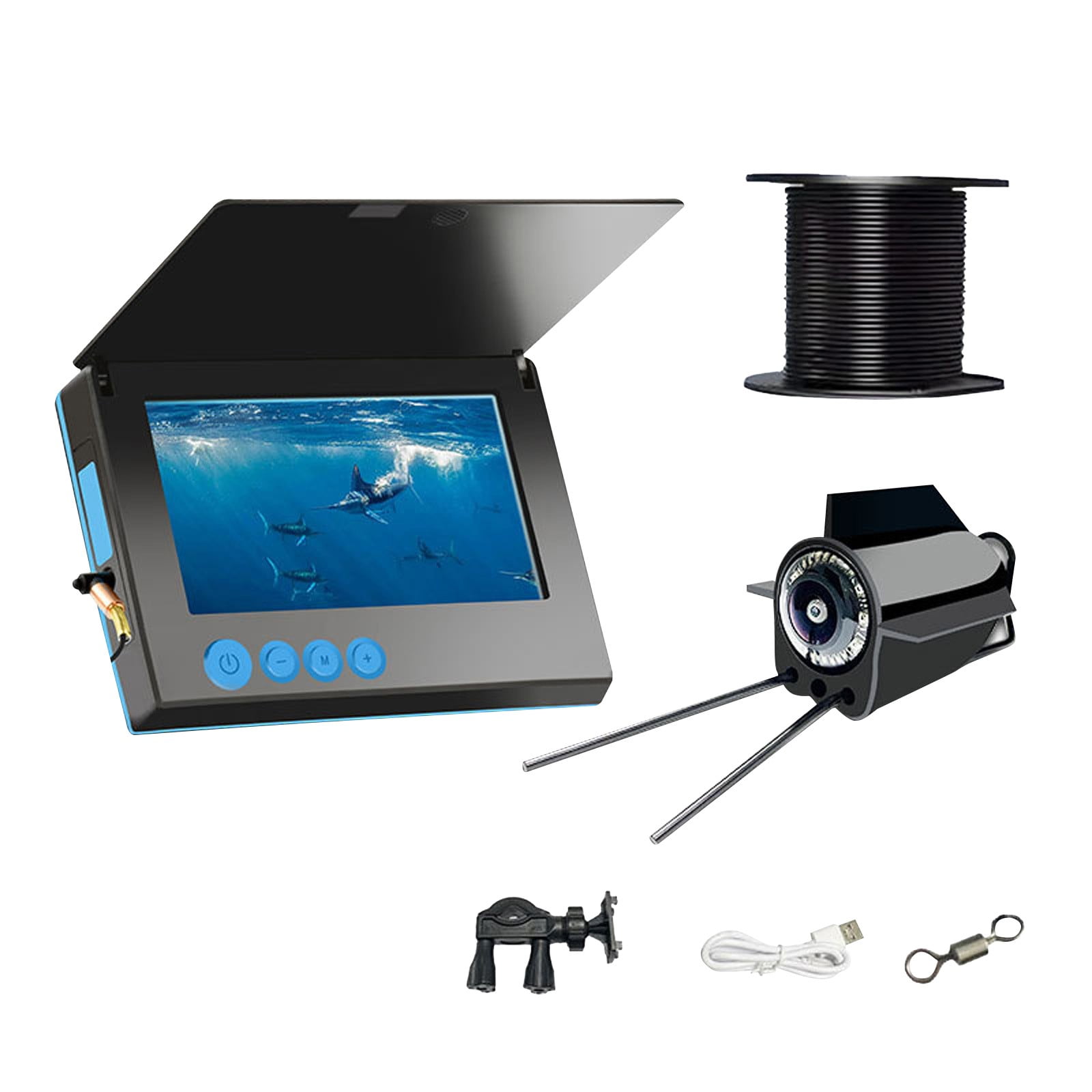 43 Inch Underwater Fishing Camera Fish Finder with IPS Screen High ...