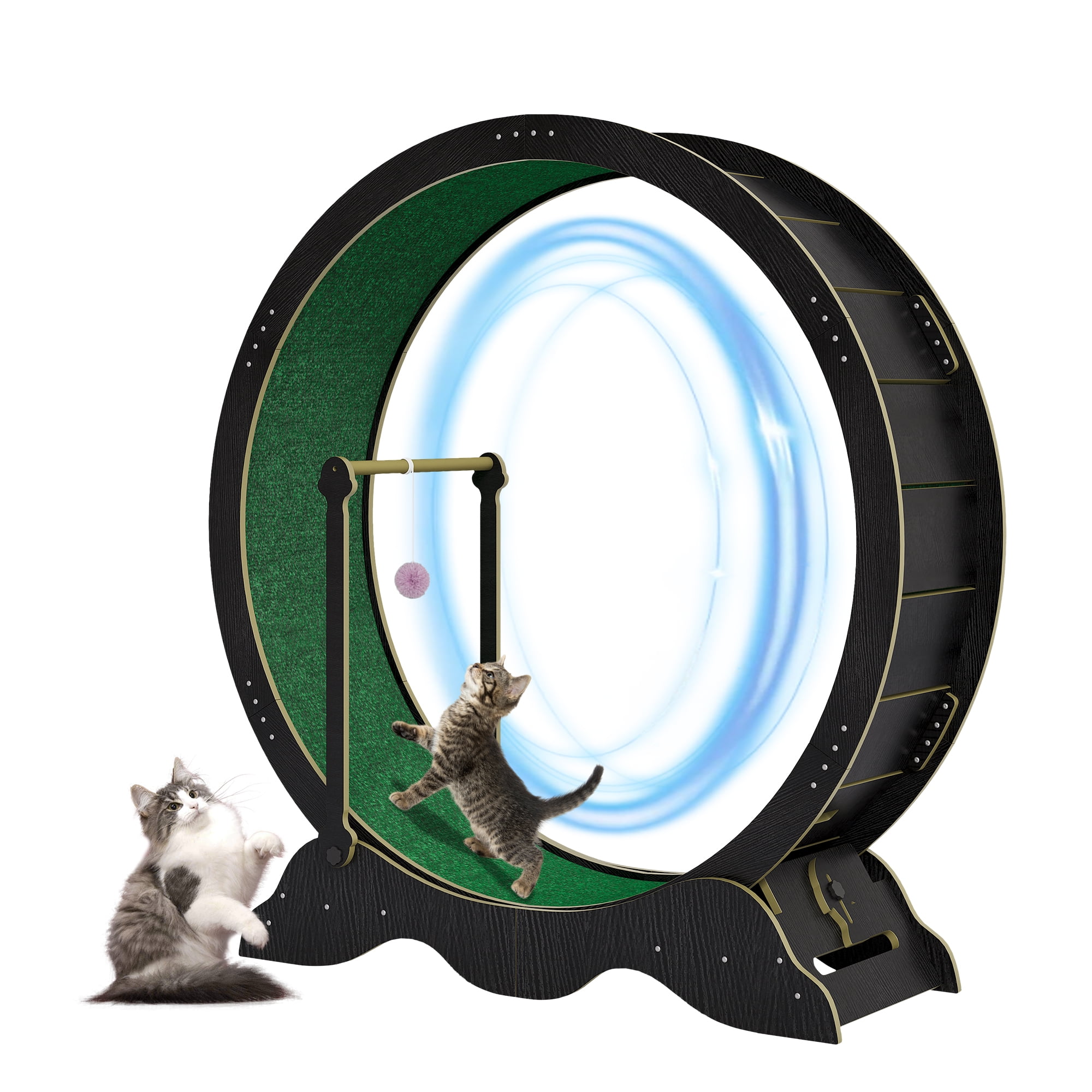 43" Large Cat Exercise Wheel - Low Noise Running Wheel with Detachable ...